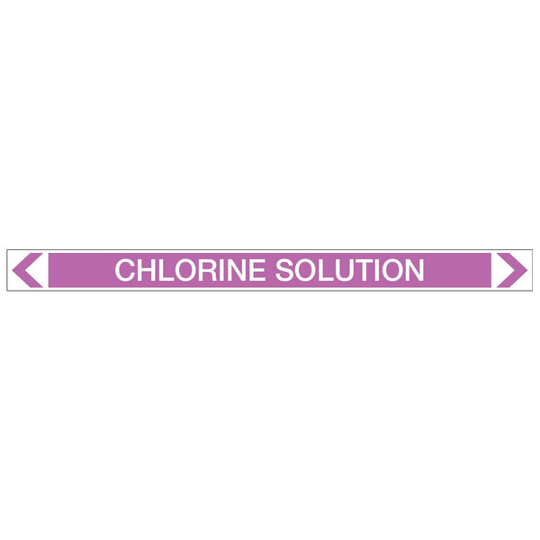 Alkalis / Acids - Chlorine Solution - Pipe Marker Sticker – New Signs