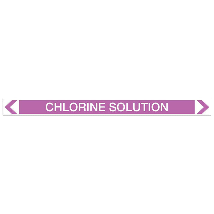 Alkalis / Acids - Chlorine Solution - Pipe Marker Sticker – New Signs