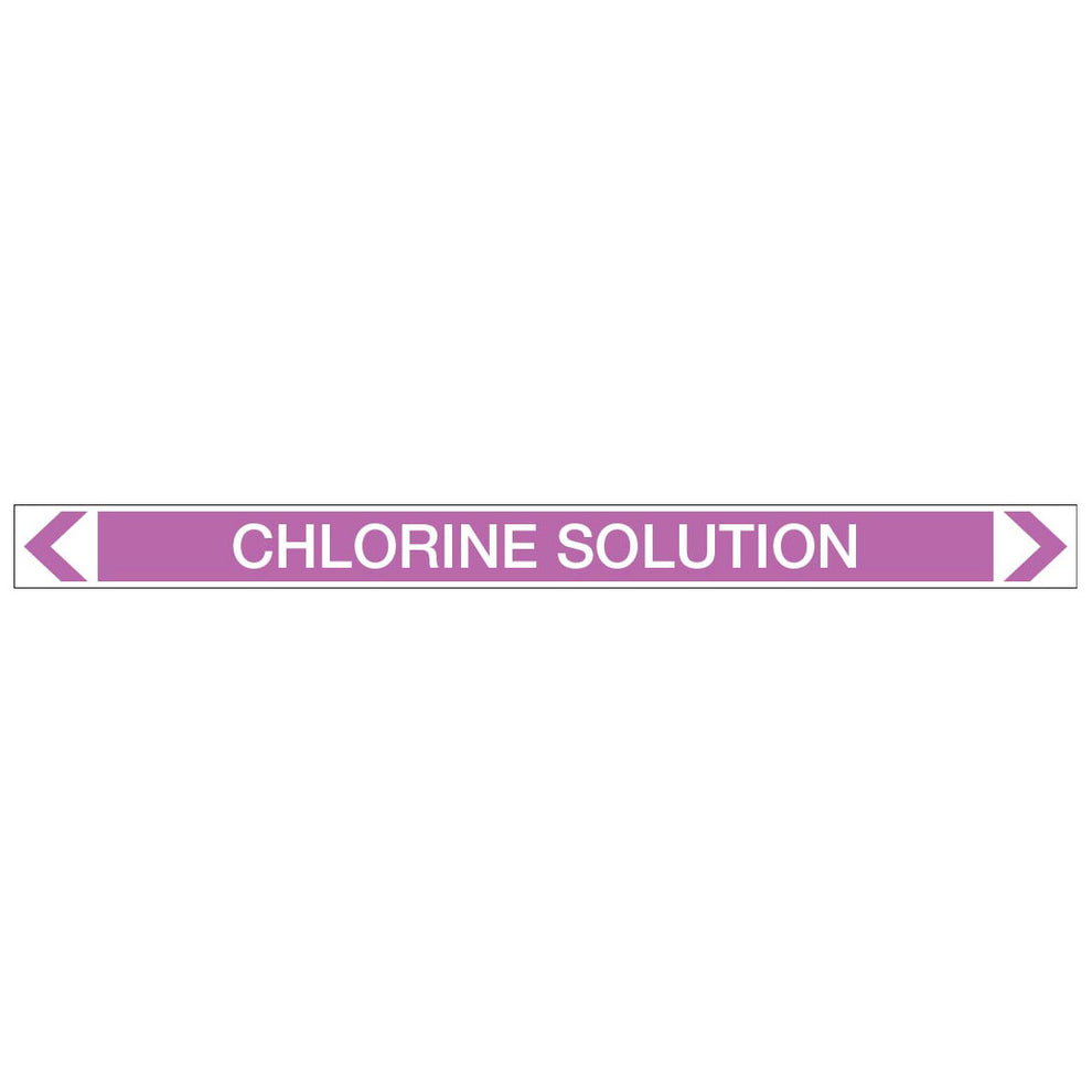 Alkalis / Acids - Chlorine Solution - Pipe Marker Sticker – New Signs