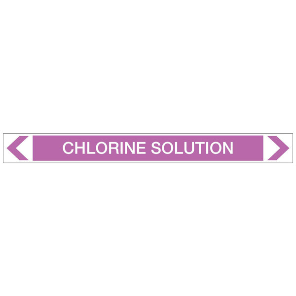 Alkalis / Acids - Chlorine Solution - Pipe Marker Sticker – New Signs