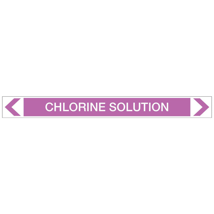 Alkalis / Acids - Chlorine Solution - Pipe Marker Sticker – New Signs