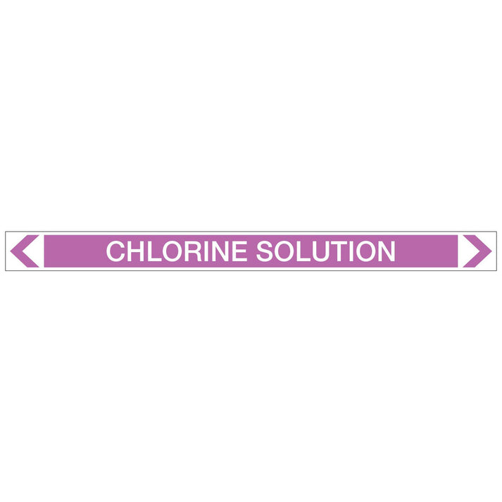 Alkalis / Acids - Chlorine Solution - Pipe Marker Sticker – New Signs