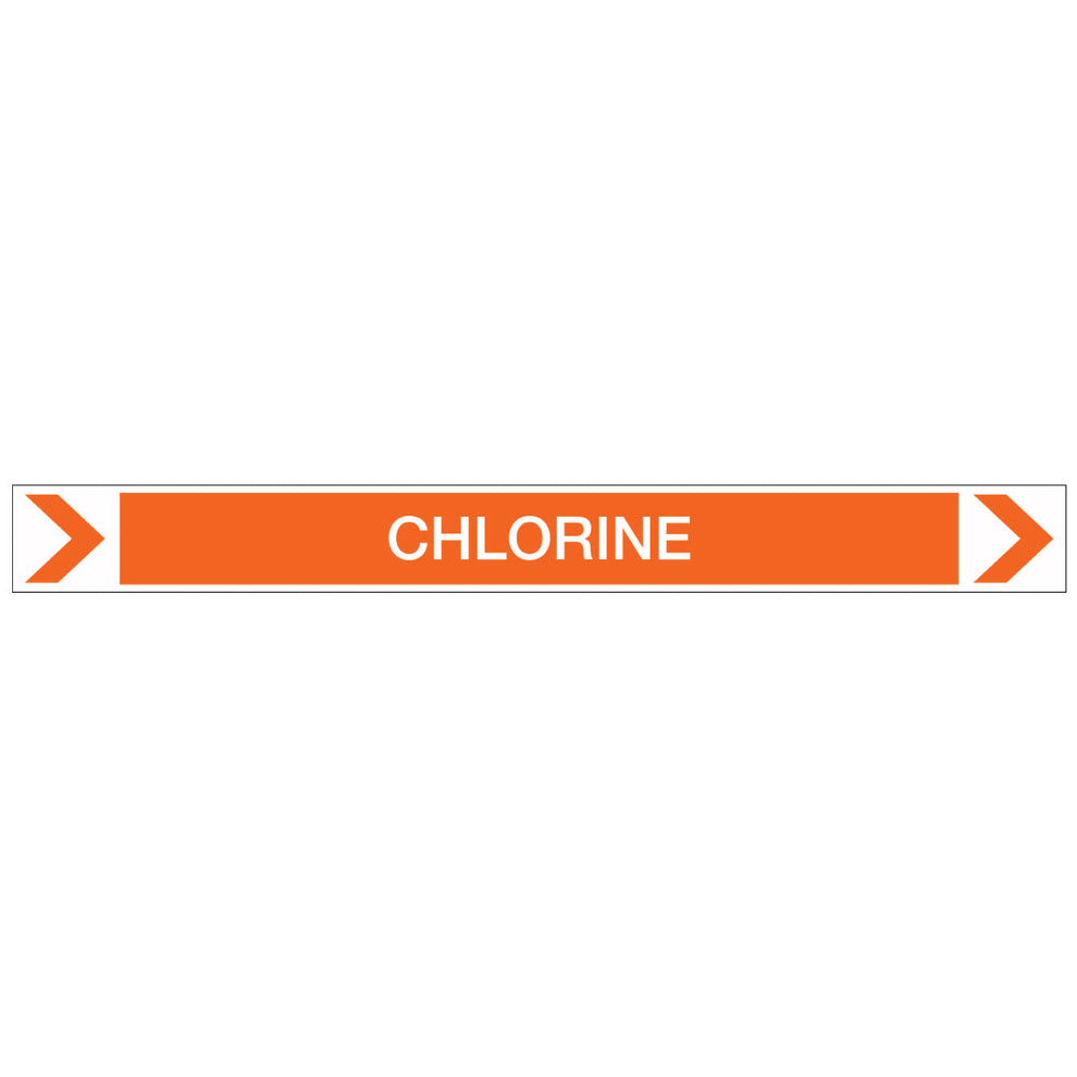 Pool/Spa - Chlorine (Right) - Pipe Marker Sticker – New Signs