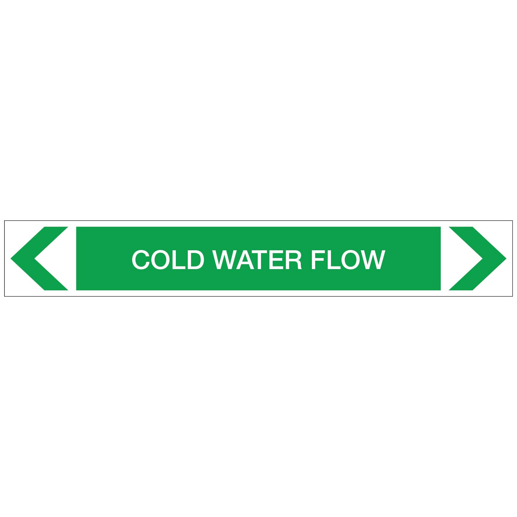 Water - Cold Water Flow - Pipe Marker Sticker – New Signs