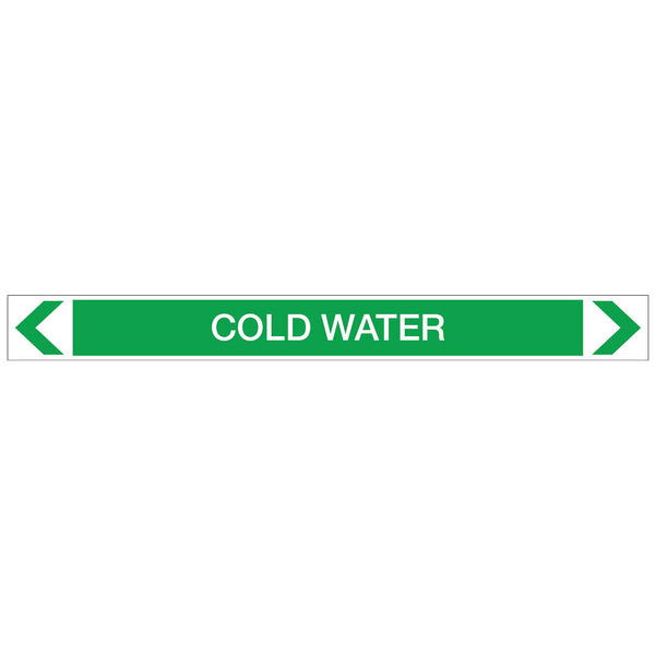 Water - Cold Water - Pipe Marker Sticker – New Signs