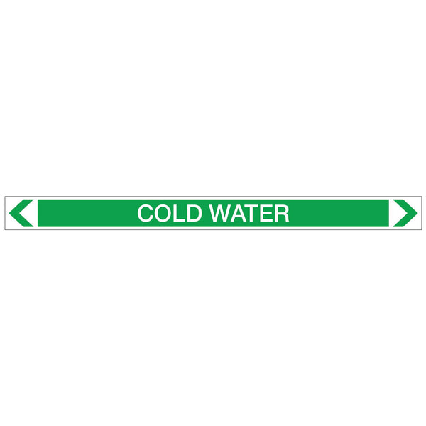 Water - Cold Water - Pipe Marker Sticker – New Signs