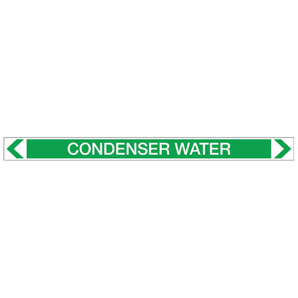 Water - Condenser Water - Pipe Marker Sticker – New Signs