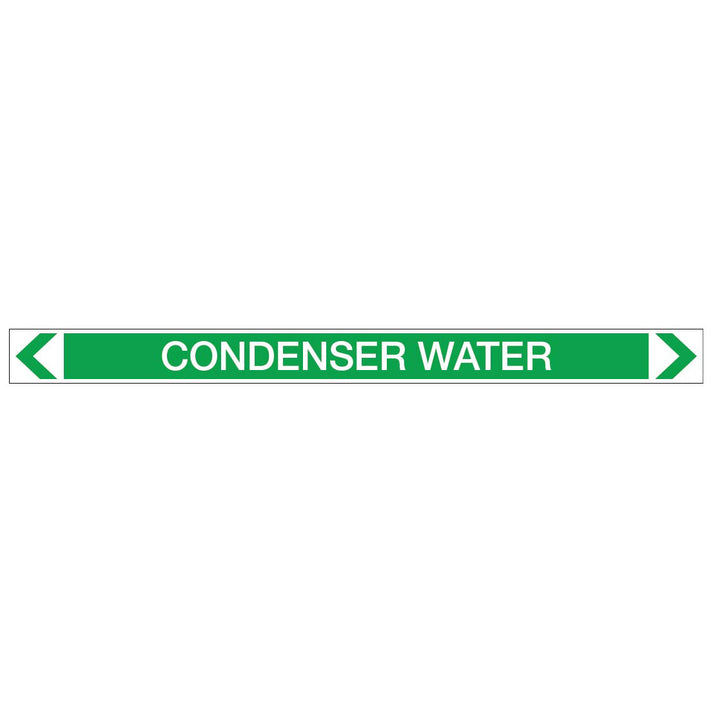 Water - Condenser Water - Pipe Marker Sticker – New Signs