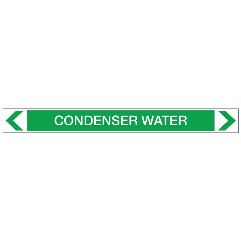 Water - Condenser Water - Pipe Marker Sticker – New Signs