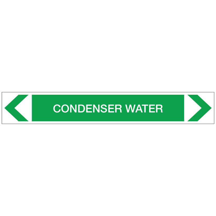Water - Condenser Water - Pipe Marker Sticker – New Signs