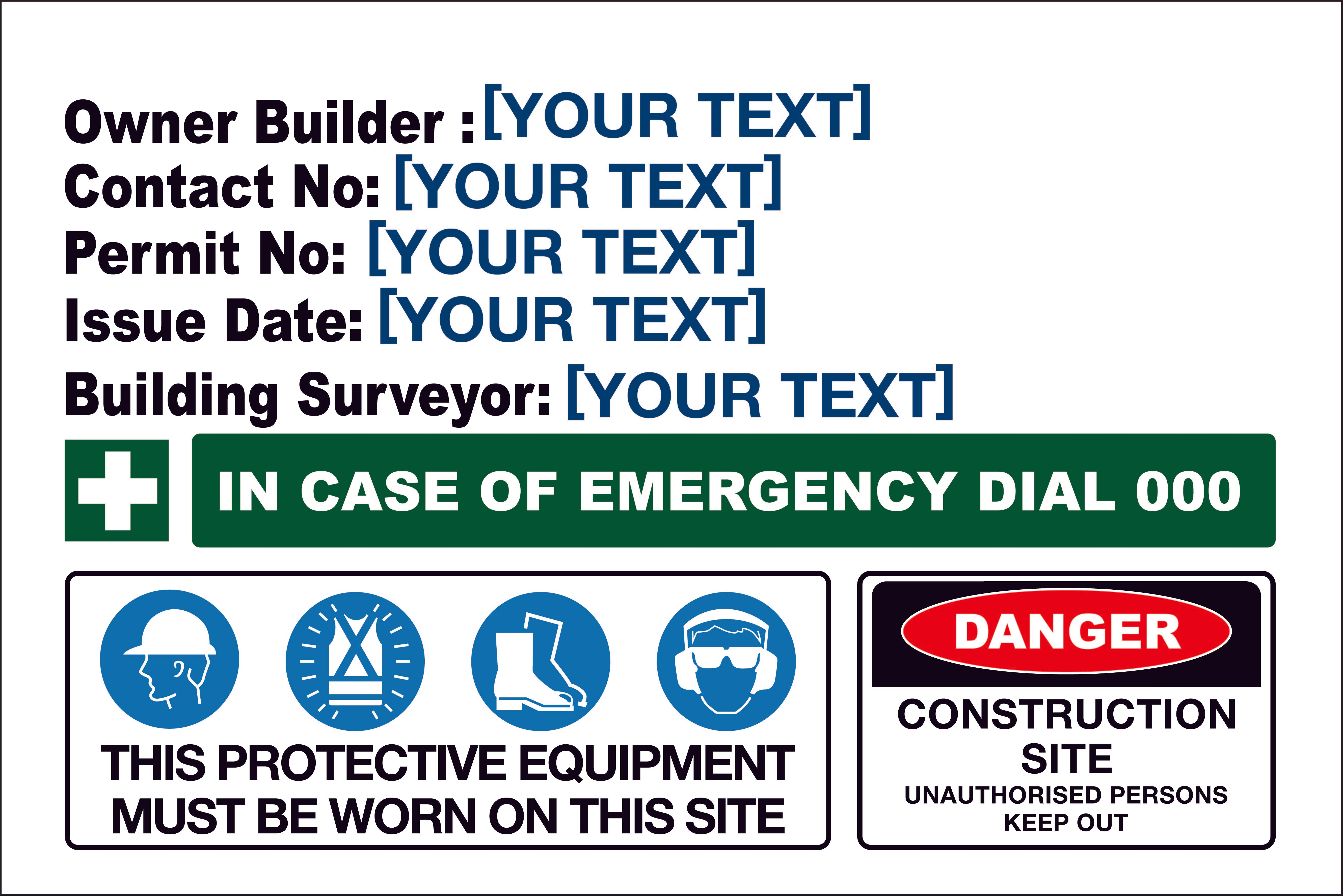 Construction Site Entry Signs & Building Site Entry Signage – New Signs
