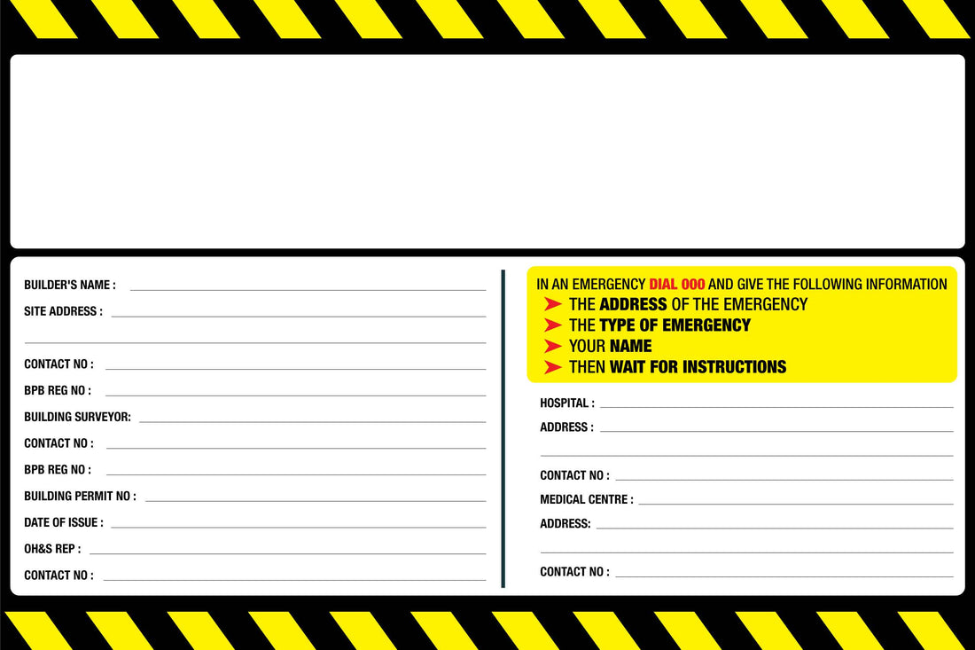 Construction Site Entry Builder Details Sign – New Signs