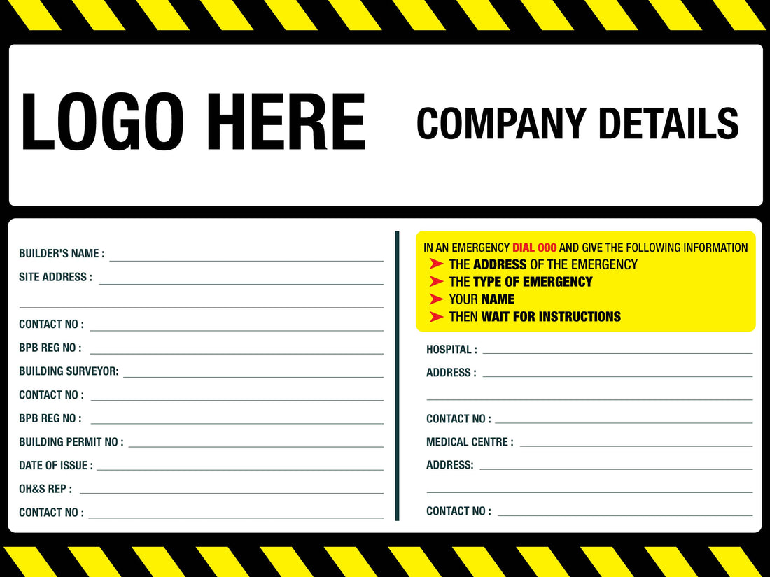 Construction Site Entry Builder Details Sign – New Signs