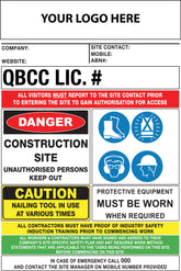 Construction Site Entry Signs & Building Site Entry Signage – New Signs
