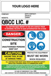 Construction Site Entry Signs & Building Site Entry Signage – New Signs