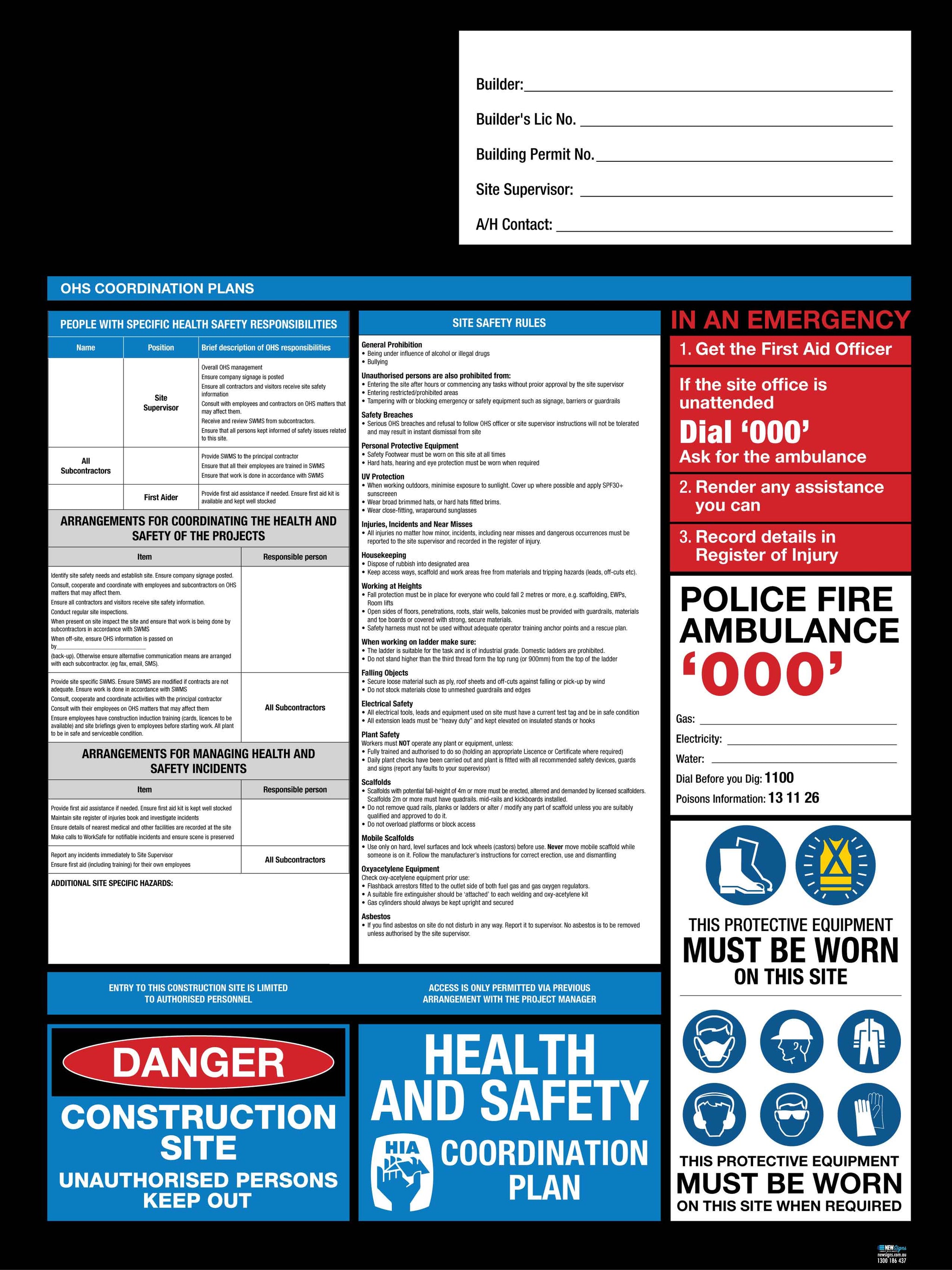 Construction Site Entry PPE Building Sign Sign – New Signs