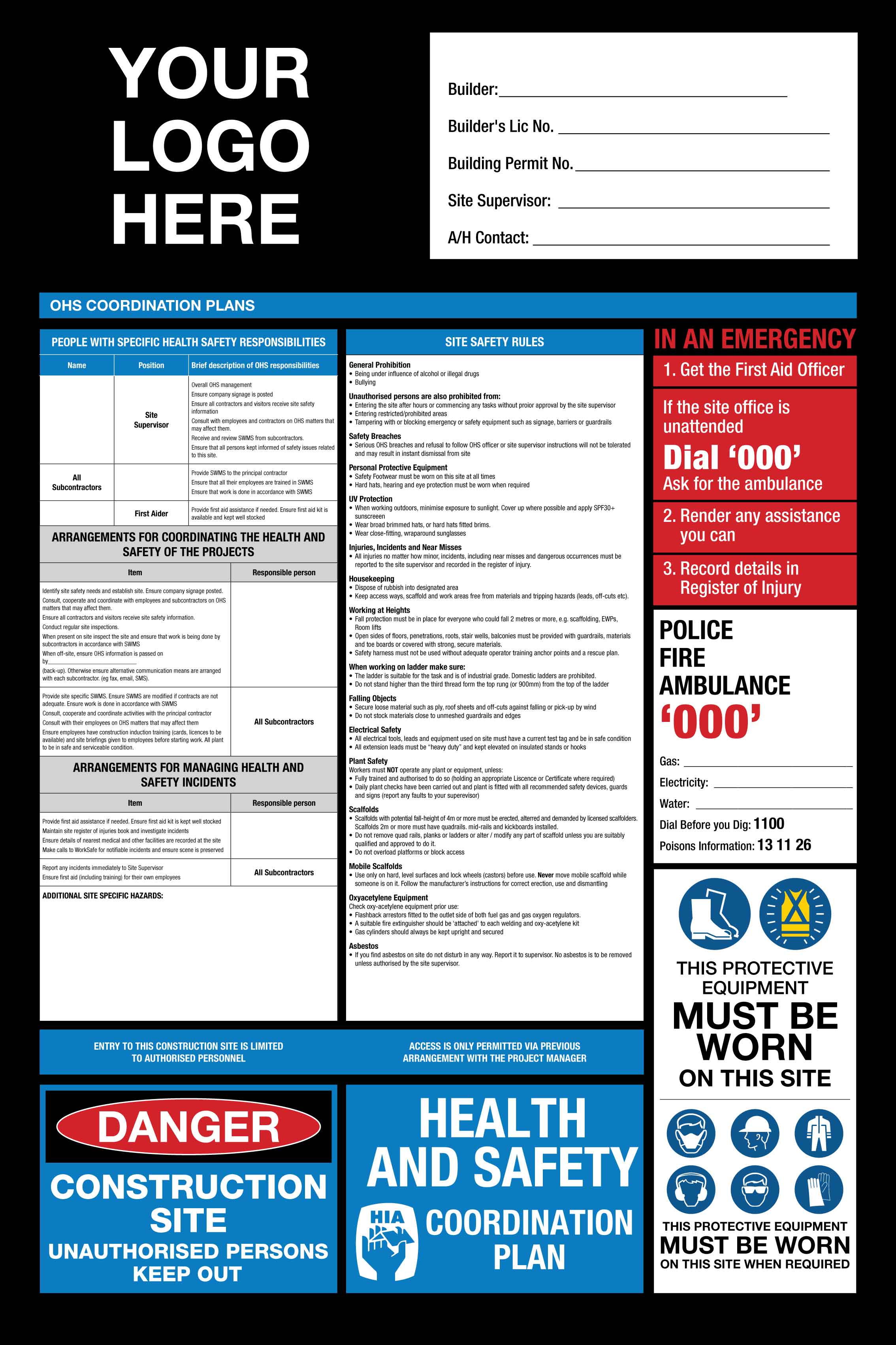 Construction Site Entry PPE Building Sign Sign – New Signs