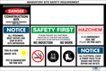 Construction Site Entry Mandatory Safety Requirement Sign – New Signs