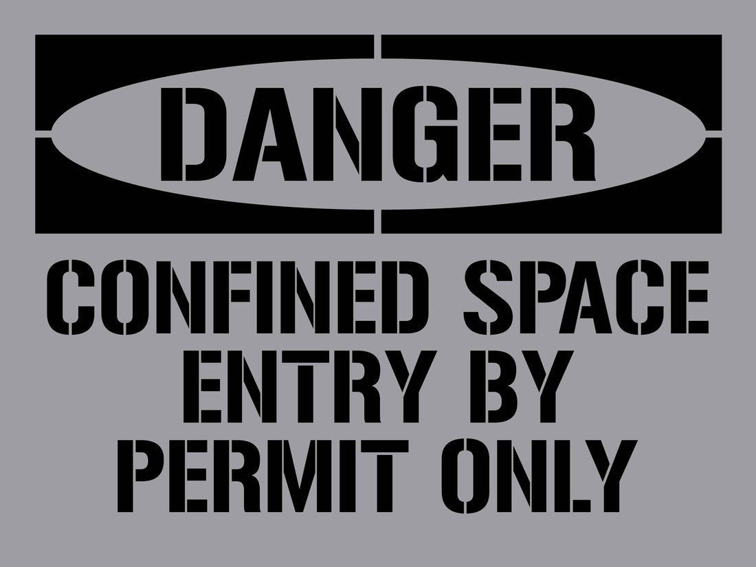 Danger Confined Space Entry - Aluminium Composite Stencil – New Signs