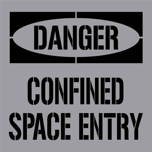 Danger Confined Space Entry - Aluminium Composite Stencil – New Signs