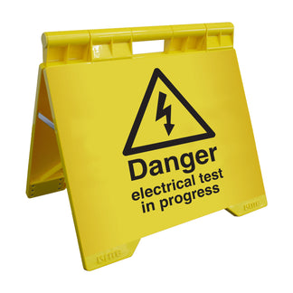 Danger Electrical Test In Progress - Evarite A-Frame Sign – New Signs