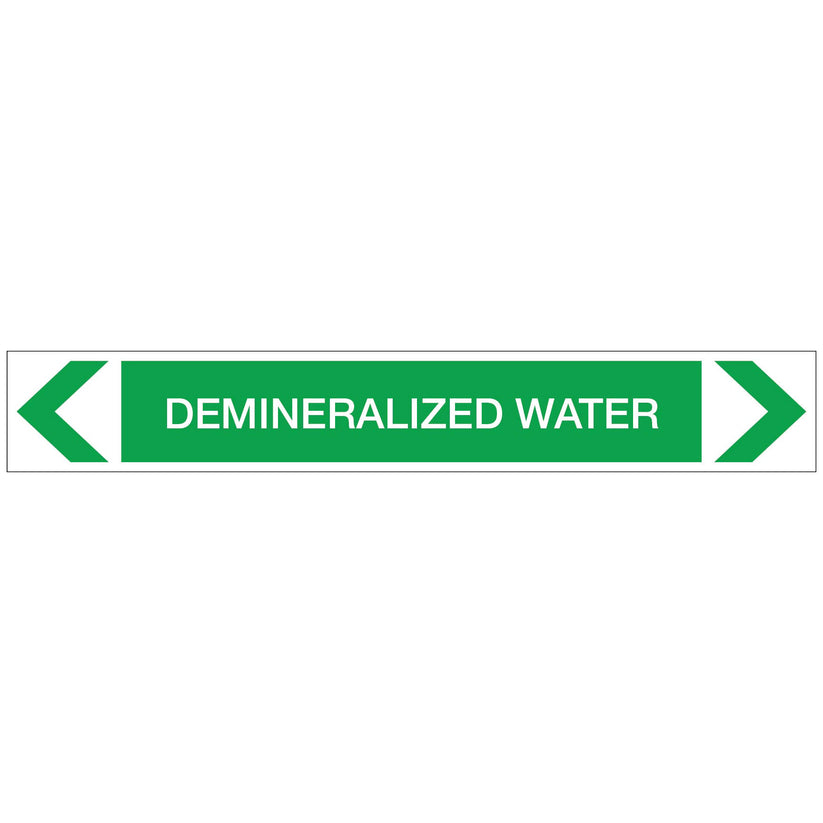 Water - Demineralized Water - Pipe Marker Sticker – New Signs