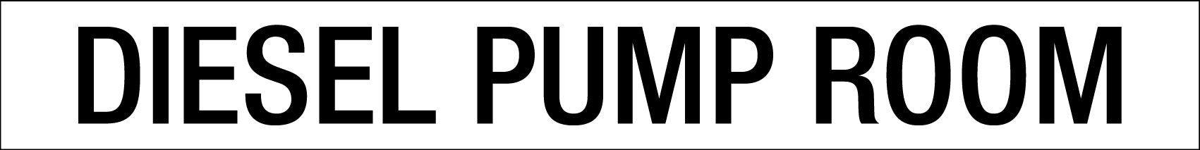 Diesel Pump Room - Statutory Sign – New Signs