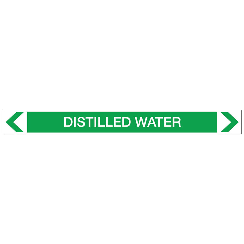 Water - Distilled Water - Pipe Marker Sticker – New Signs