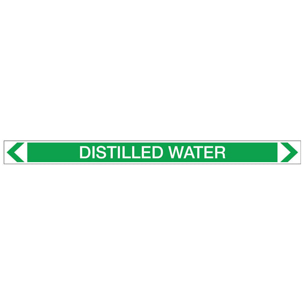 Water - Distilled Water - Pipe Marker Sticker – New Signs