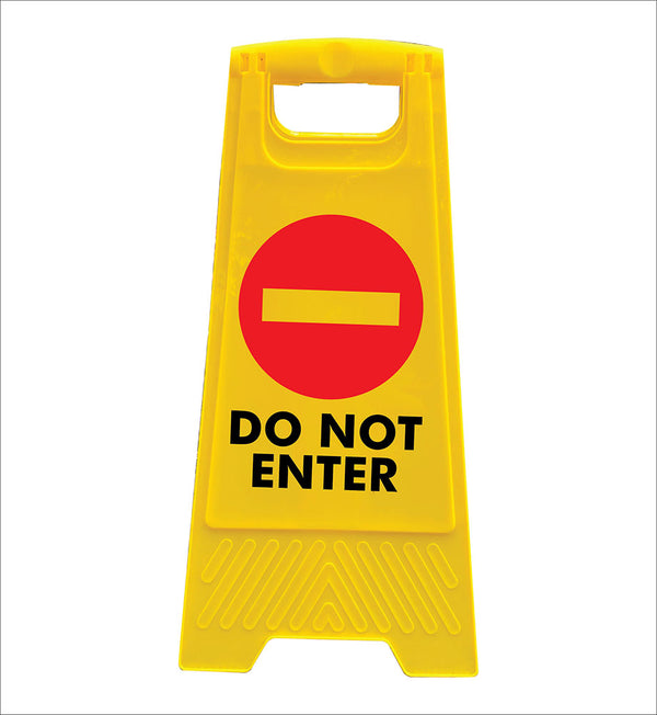 Yellow A-Frame - Do Not Enter – New Signs