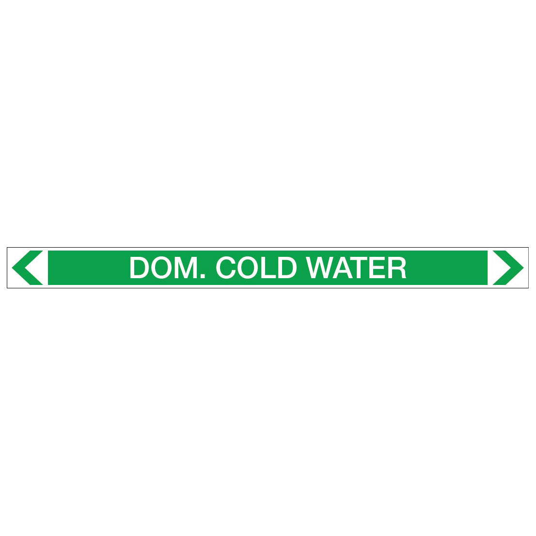 Water - Dom. Cold Water - Pipe Marker Sticker – New Signs