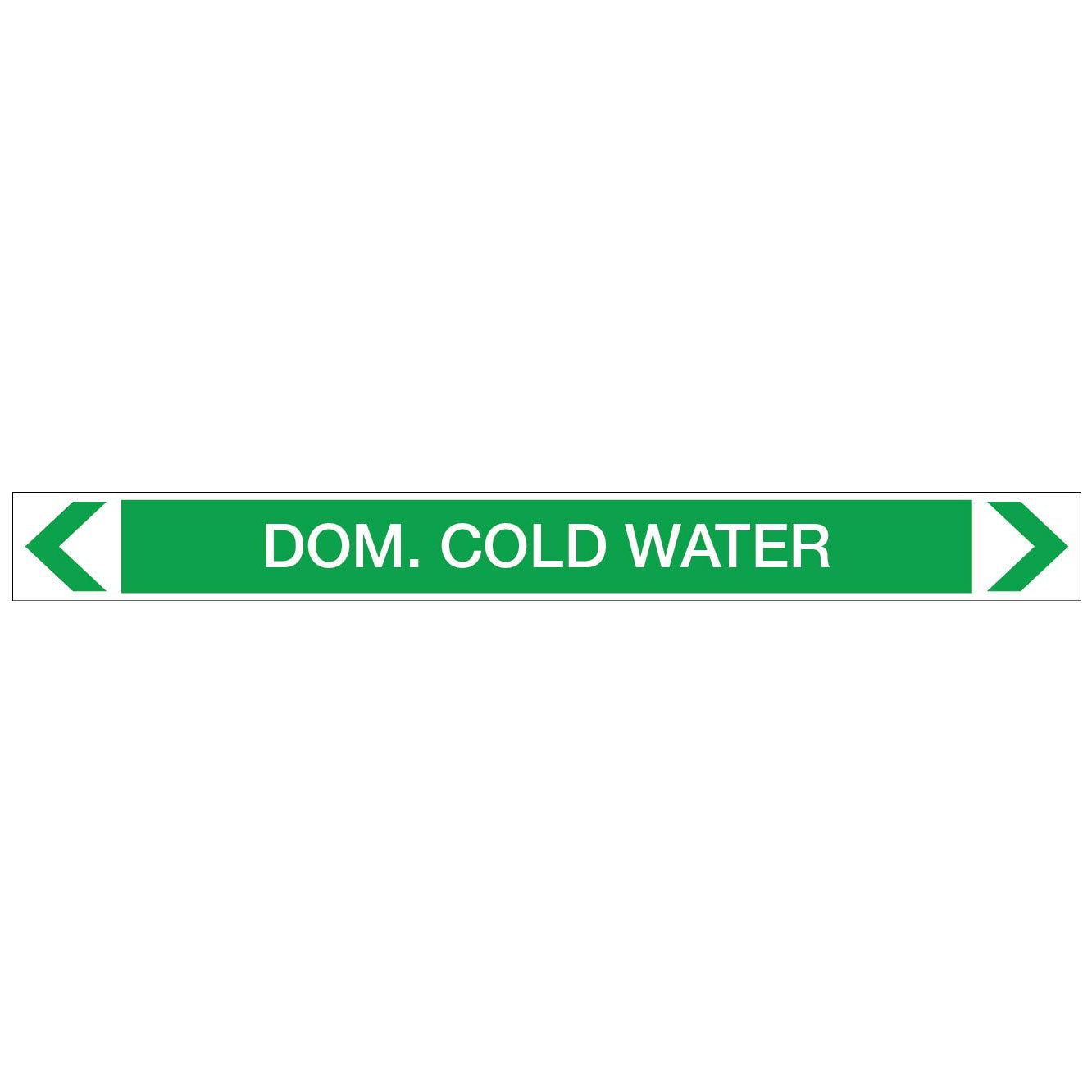 Water - Dom. Cold Water - Pipe Marker Sticker – New Signs