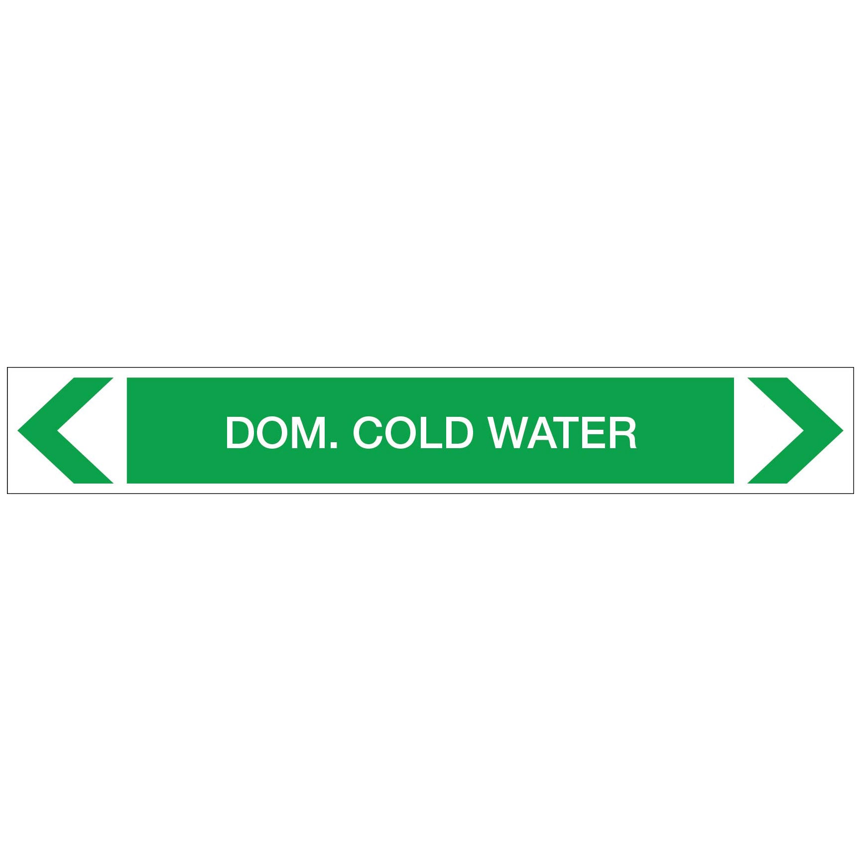 Water - Dom. Cold Water - Pipe Marker Sticker – New Signs