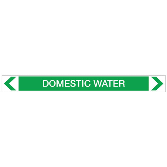 Water - Domestic Water - Pipe Marker Sticker – New Signs