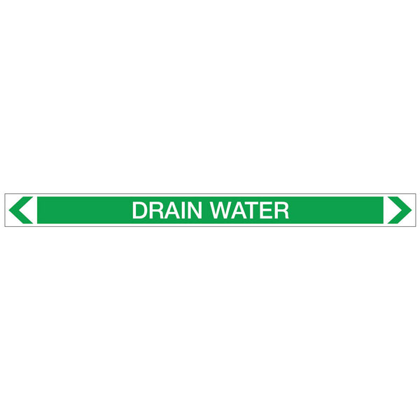 Water - Drain Water - Pipe Marker Sticker – New Signs