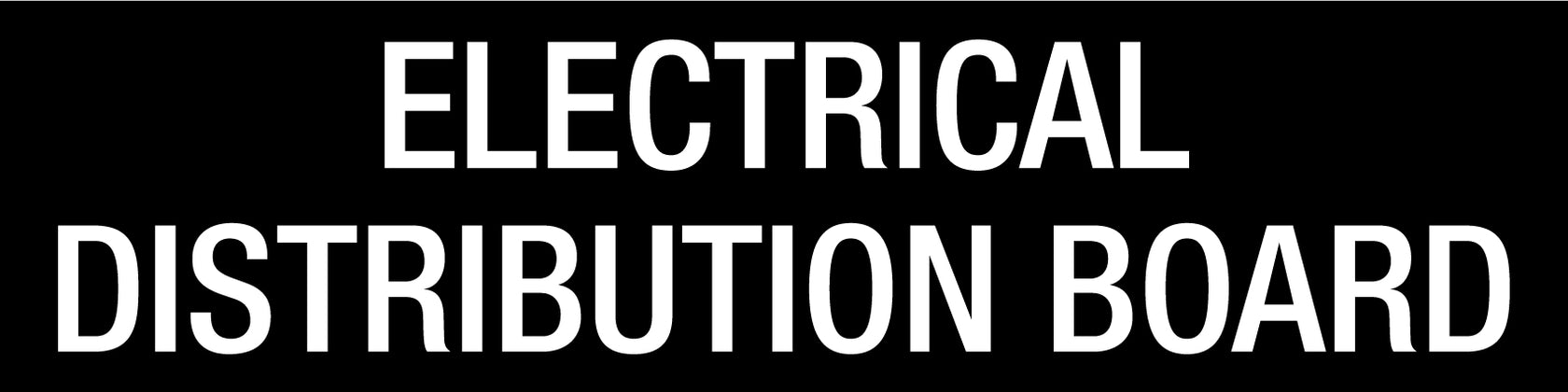 Electrical Distribution Board - Statutory Sign – New Signs