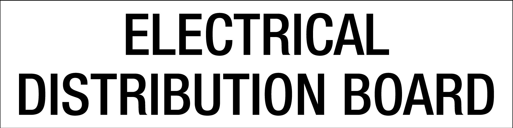 Electrical Distribution Board - Statutory Sign – New Signs