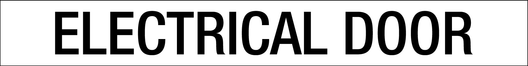 Electrical Door - Statutory Sign – New Signs