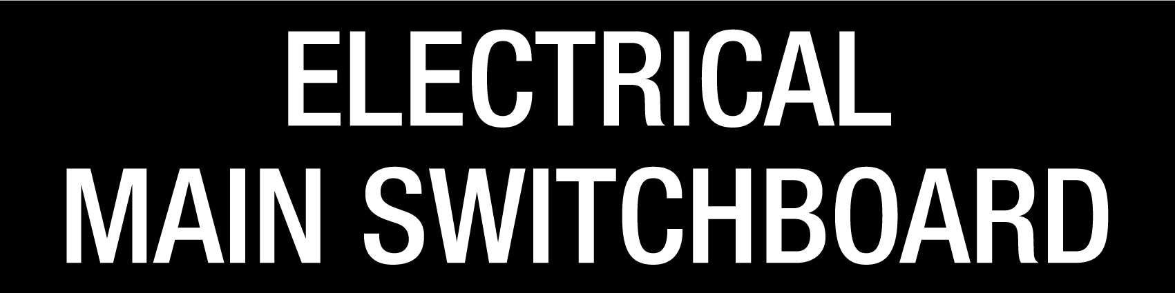 Electrical Main Switchboard - Statutory Sign – New Signs