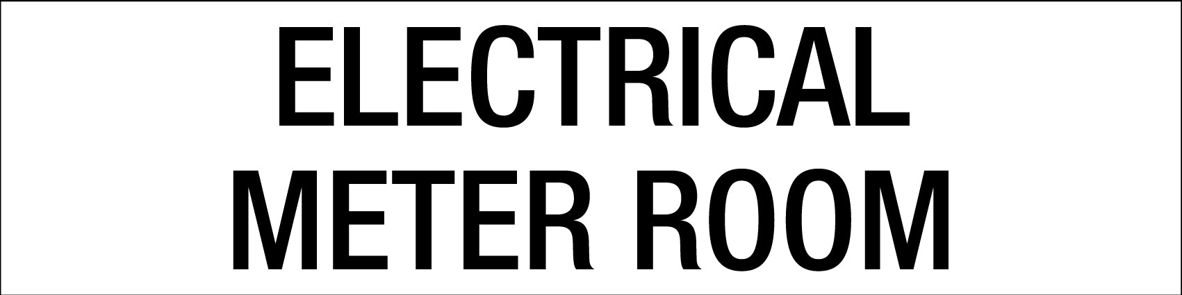 Electrical Meter Room - Statutory Sign – New Signs