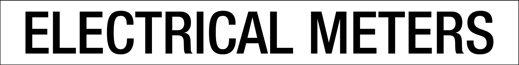 Electrical Meters - Statutory Sign – New Signs