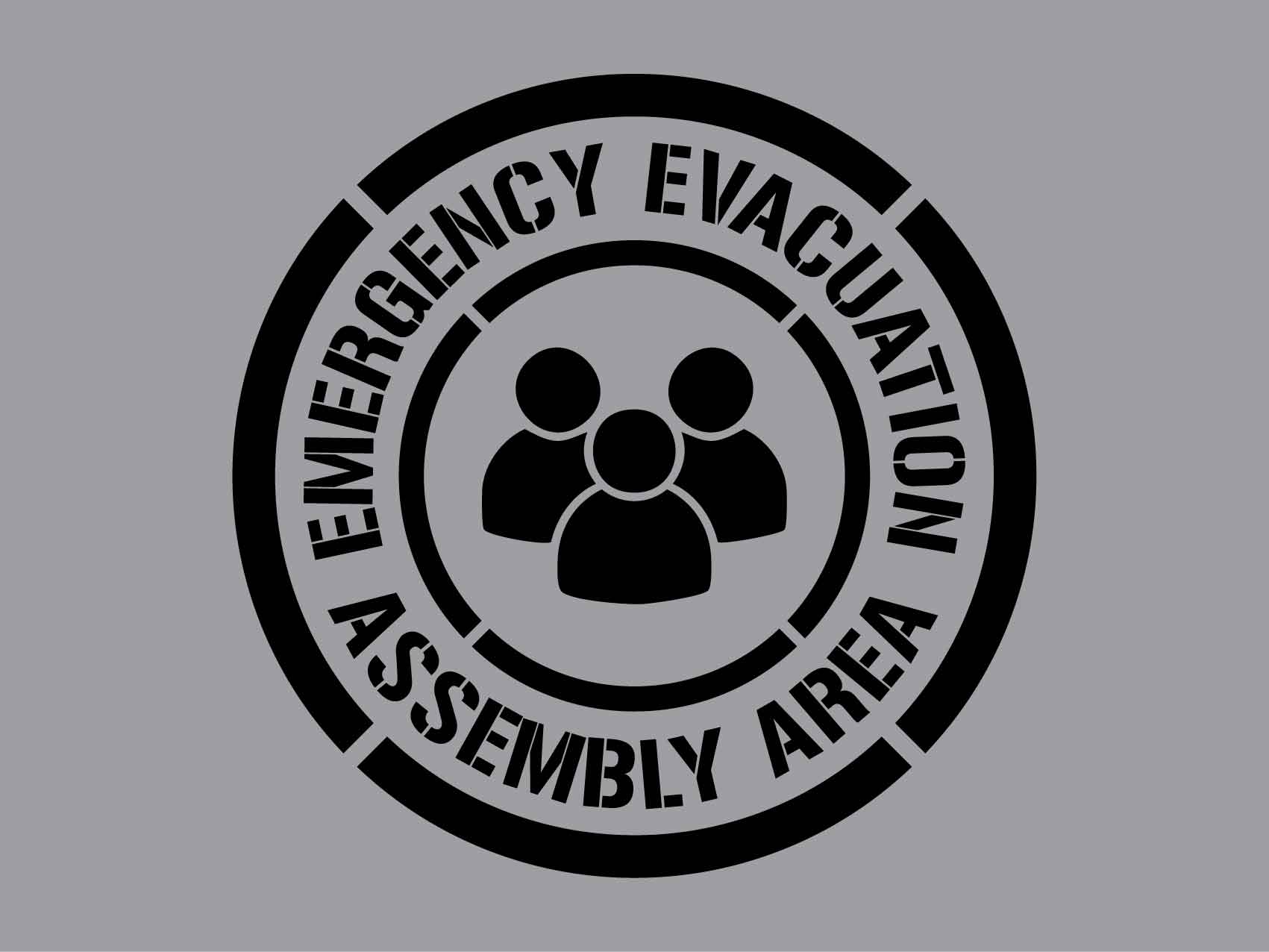 Emergency Evacuation Assembly Area - Aluminium Composite Stencil – New ...
