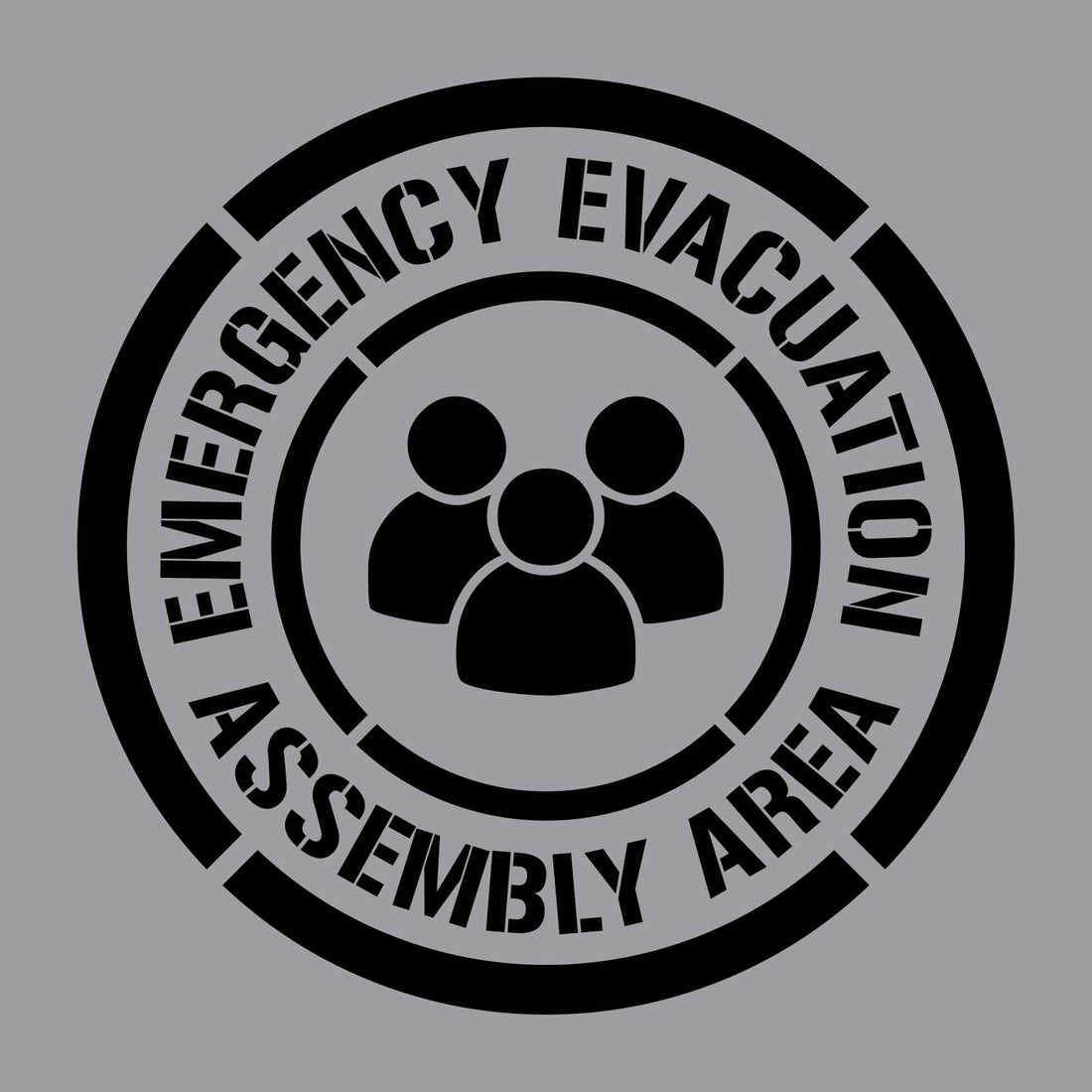 Emergency Evacuation Assembly Area - Aluminium Composite Stencil – New ...