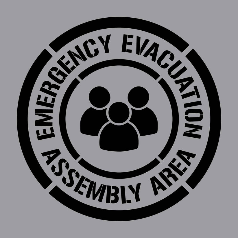 Emergency Evacuation Assembly Area - Aluminium Composite Stencil – New ...
