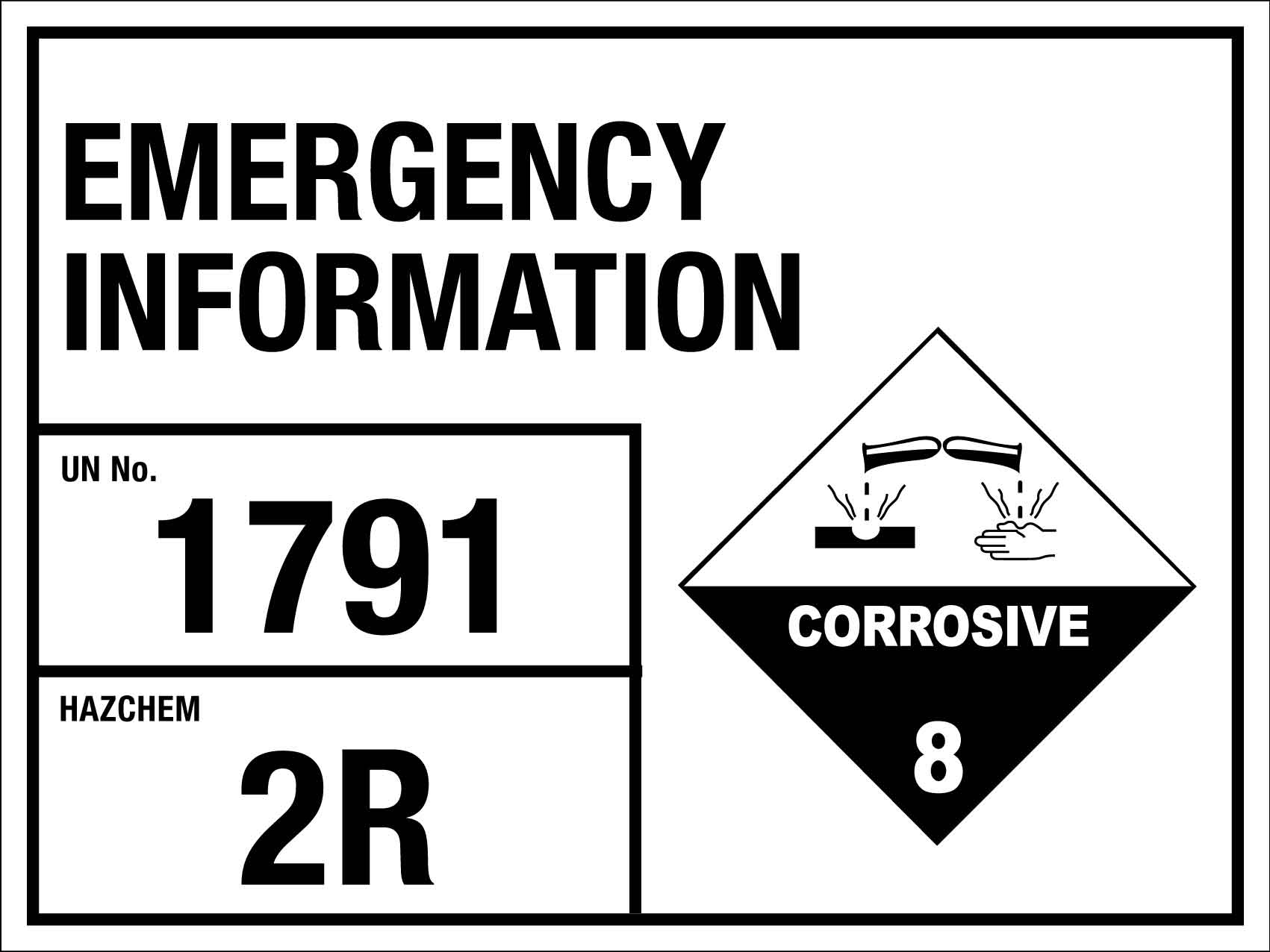 Emergency Information 1791 2R Sign – New Signs