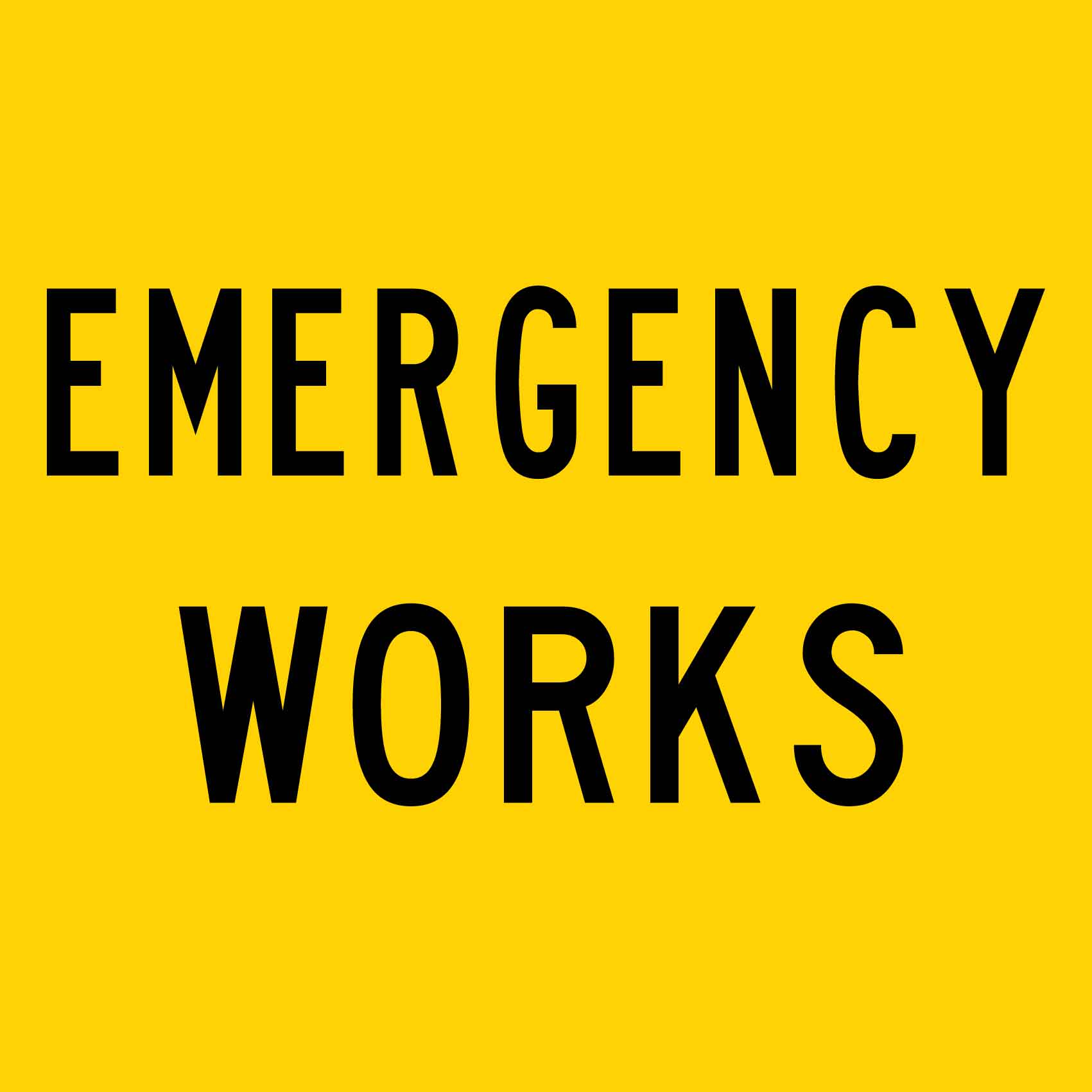 Emergency Works Multi Message Traffic Sign – New Signs