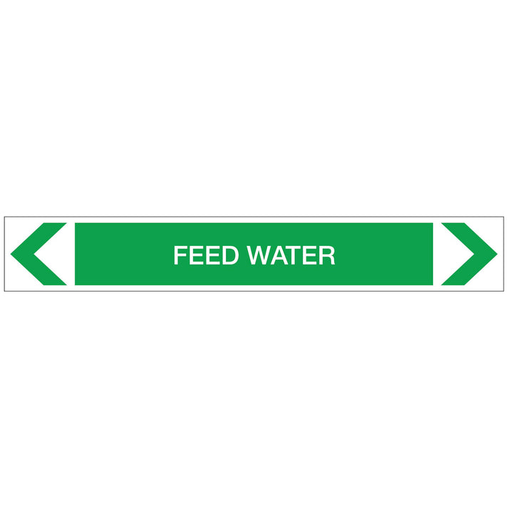 Water - Feed Water - Pipe Marker Sticker – New Signs