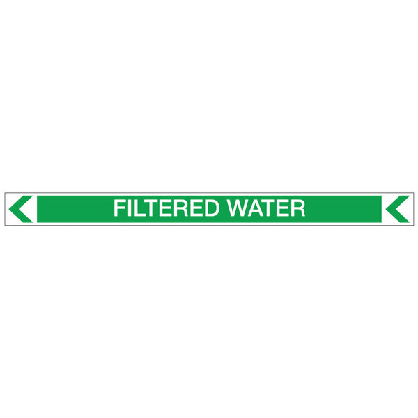 Pool/Spa - Filtered Water (Left) - Pipe Marker Sticker – New Signs