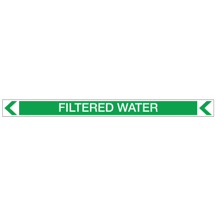 Pool/Spa - Filtered Water (Left) - Pipe Marker Sticker – New Signs