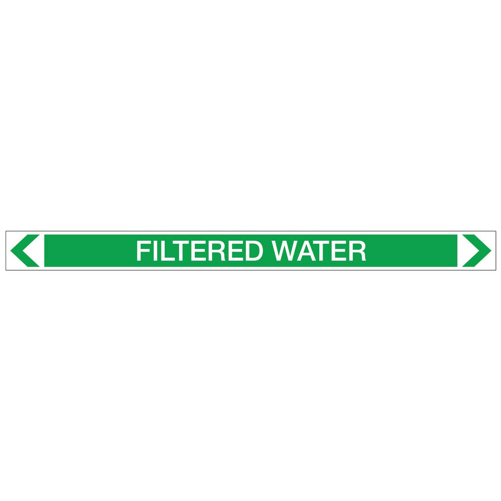 Water - Filtered Water - Pipe Marker Sticker – New Signs